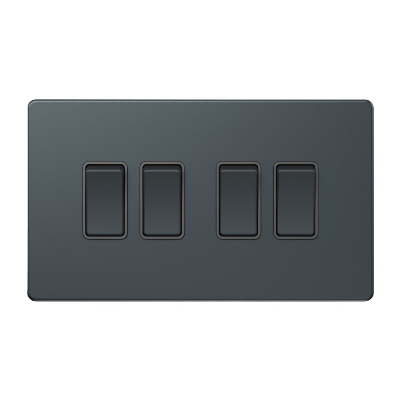 4GANG 2WAY SWITCH (3X6) SPRUCE BLUE ADMORE