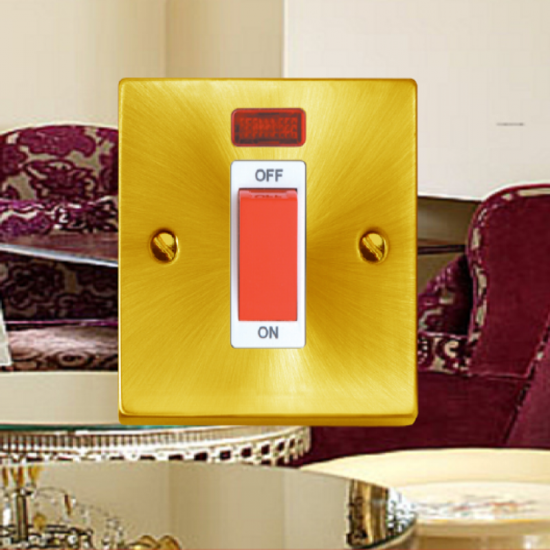 FB327 - 45A Double Pole Switch w/Neon ADMORE